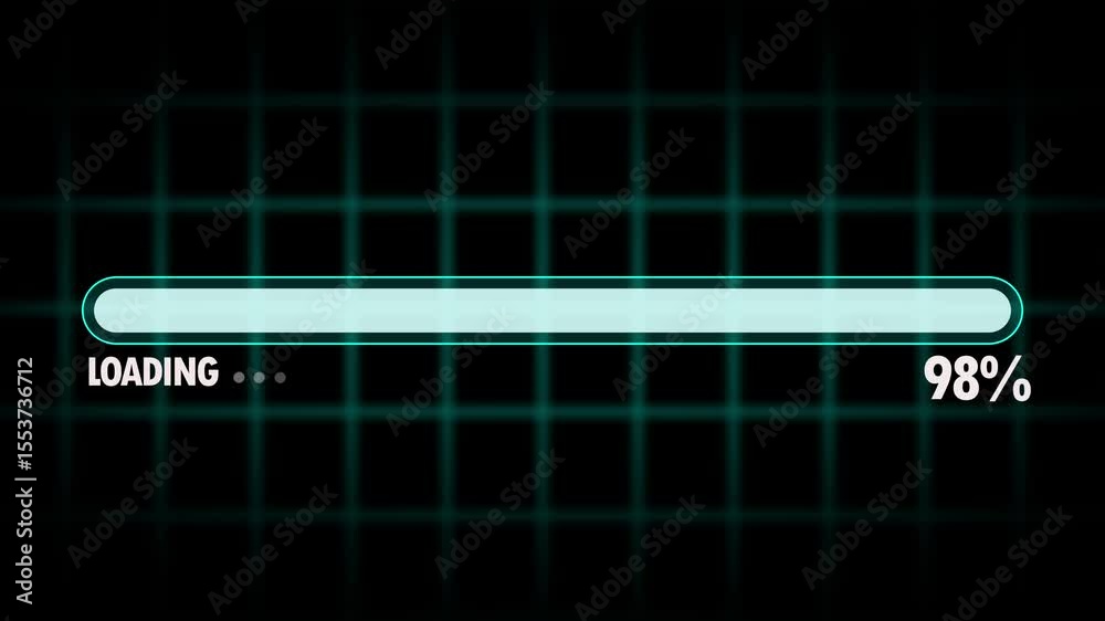 Processing bar with loading animation on a transparent alpha background ...