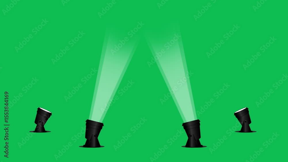 Vidéo Stock Spotlight loop animation with 4 light beams and random ...