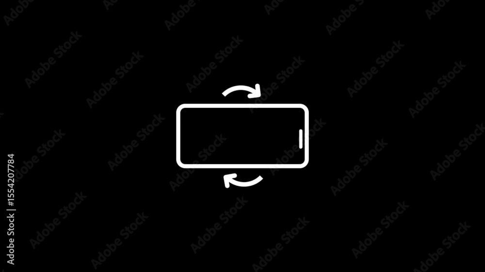 Phone Rotation Icon Animation – Mobile Device Orientation Change Symbol for App Interface, Stock ...