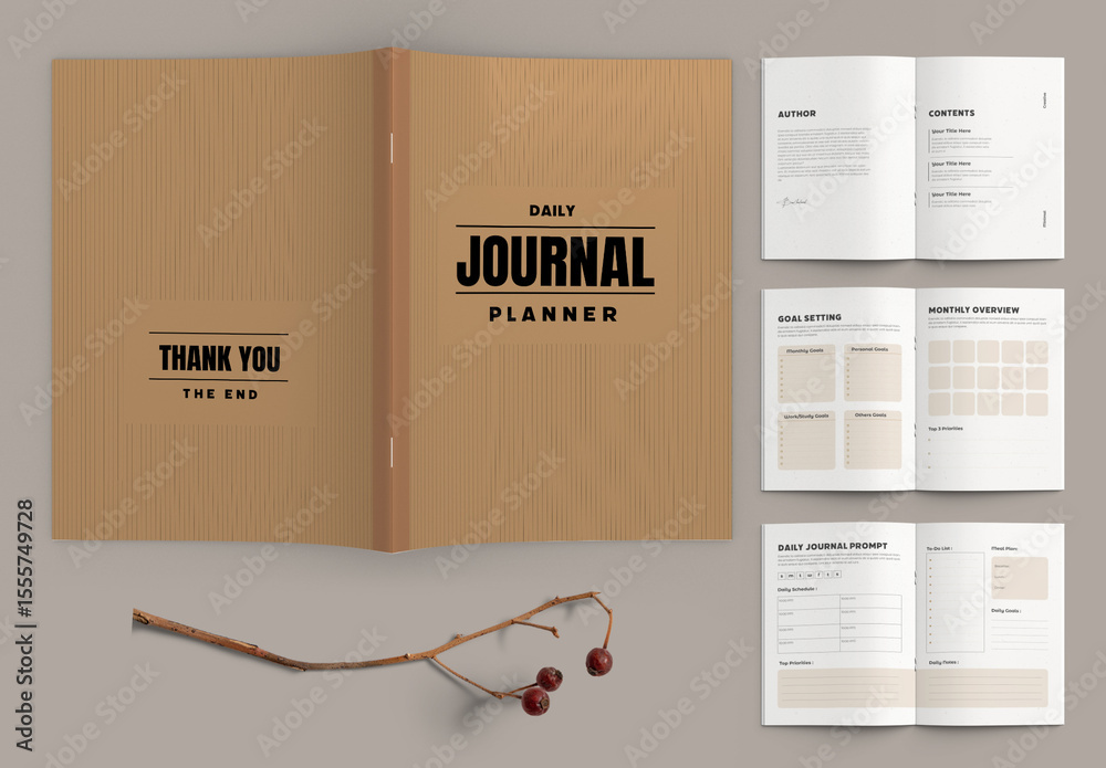 Planner And Journal Template Stock Template | Adobe Stock