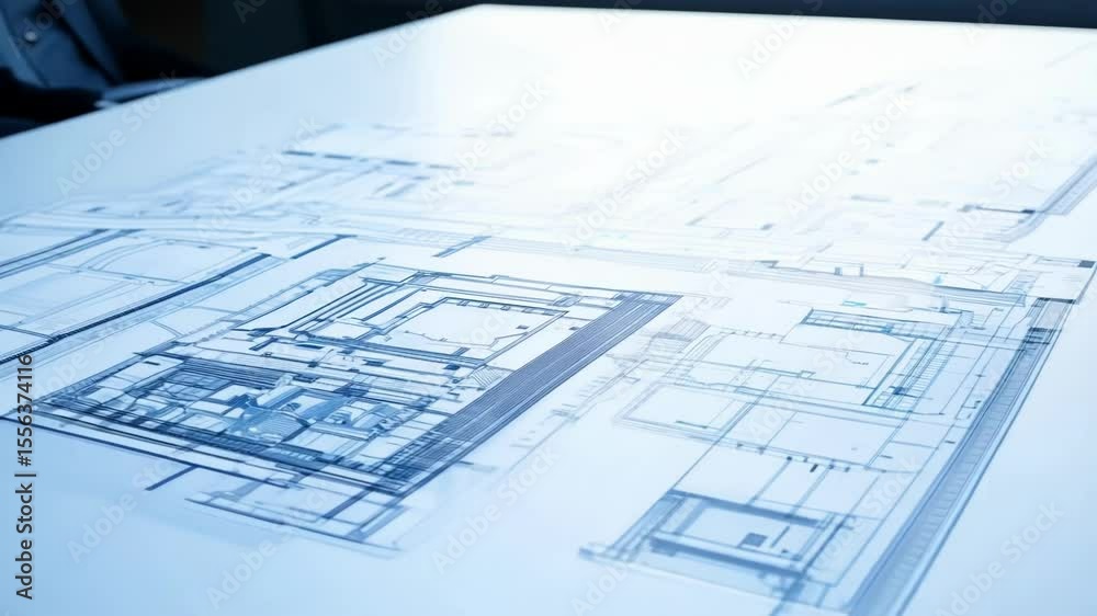 Professional architectural blueprints and detailed technical drawings ...