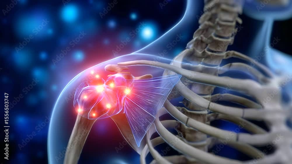 Labeled educational graphic of shoulder joint focusing on the labrum ...
