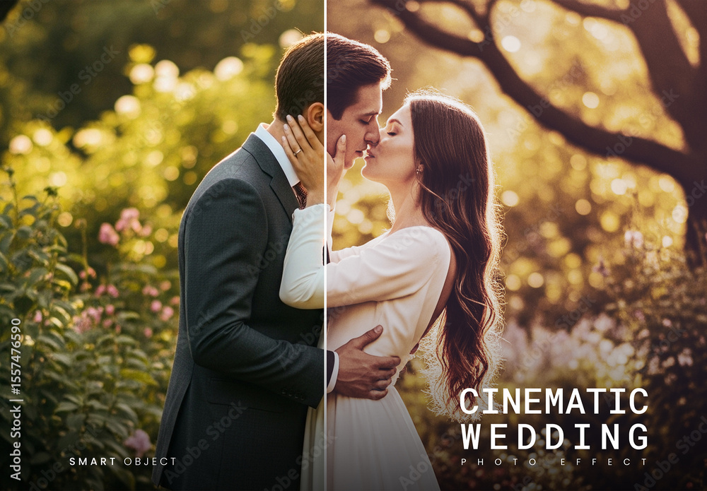 Modelo de Cinematic Wedding Photography Photo Effect do Stock | Adobe Stock