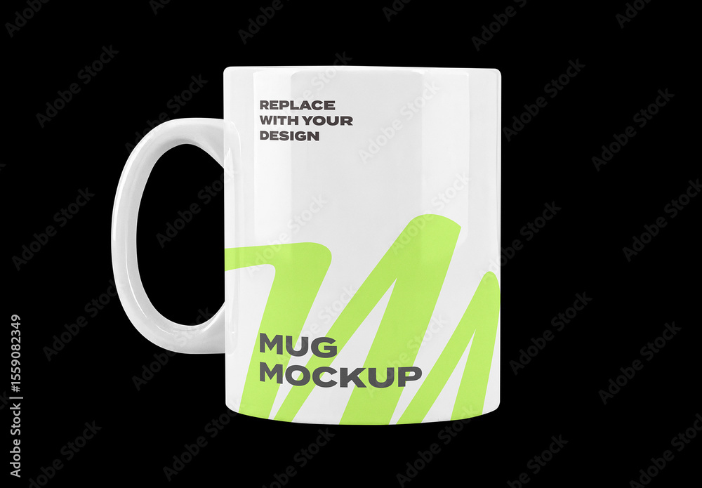 Modelo de Mug Enamel Cup Ceramic Tea Glossy Coffee Home Mockup Template ...