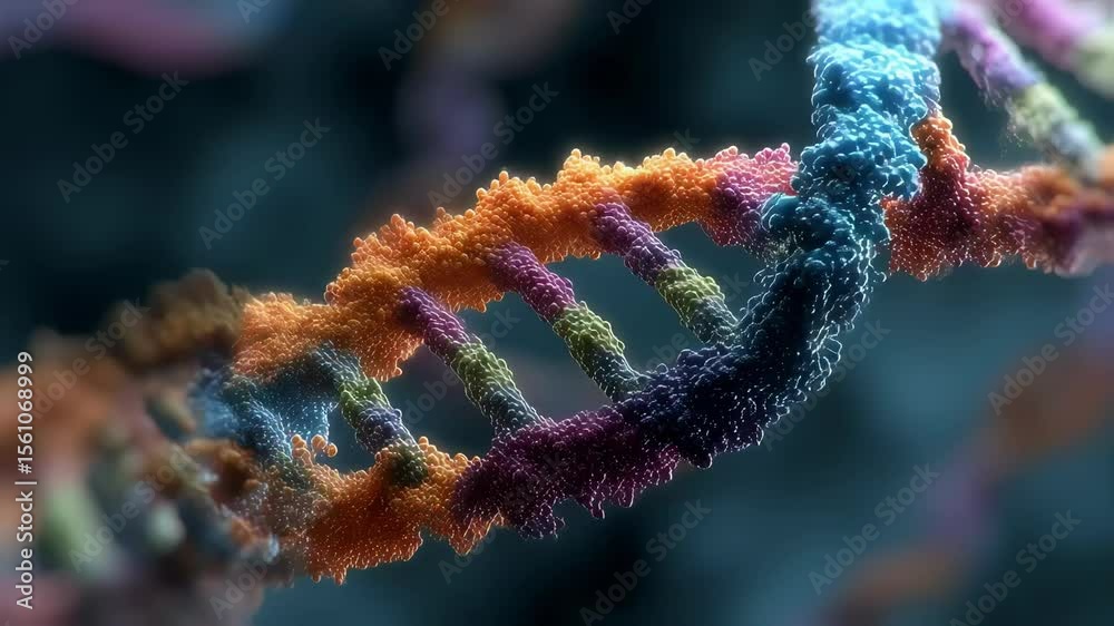 Macro microscope video of tRNA A detailed view of the structure of a ...