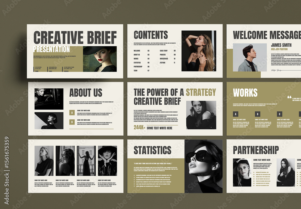 Strategic Creative Brief Presentation Template Stock Template | Adobe Stock