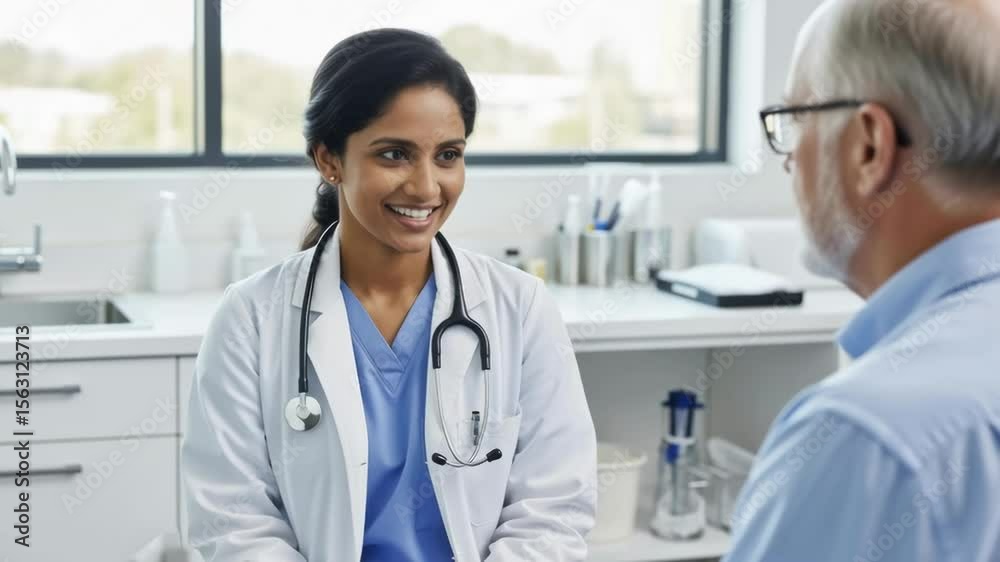 Consultation Between a Doctor and a Patient in a Medical Office ...
