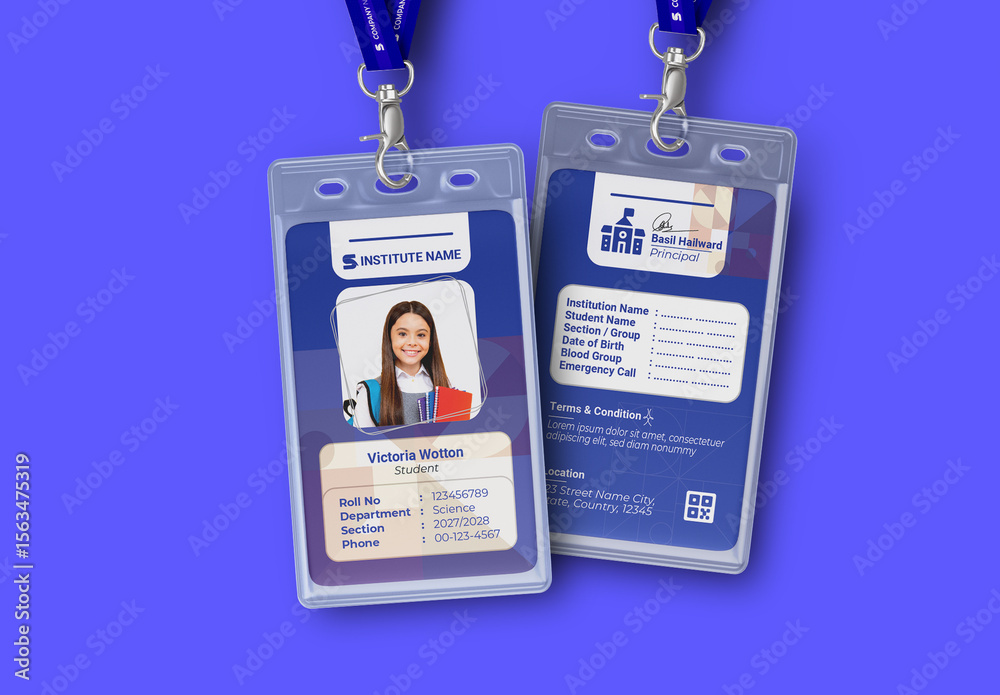 Student ID Card Templates Design Stock Template | Adobe Stock