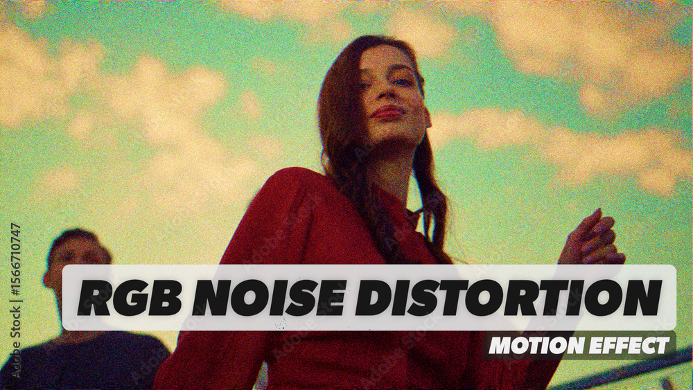 RGB Noise Distortion Procedural Motion Effect Stock Template | Adobe Stock