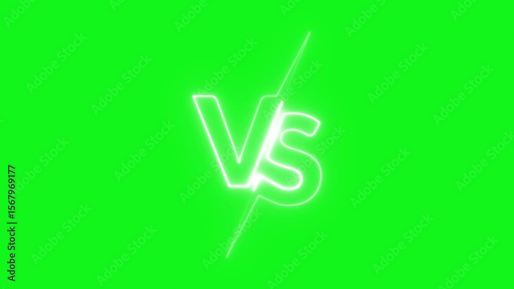 VS background. Versus screen futuristic neon text animation. Neon ...