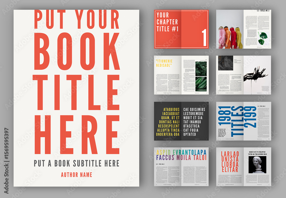 Reading Book Layout Stock Template | Adobe Stock
