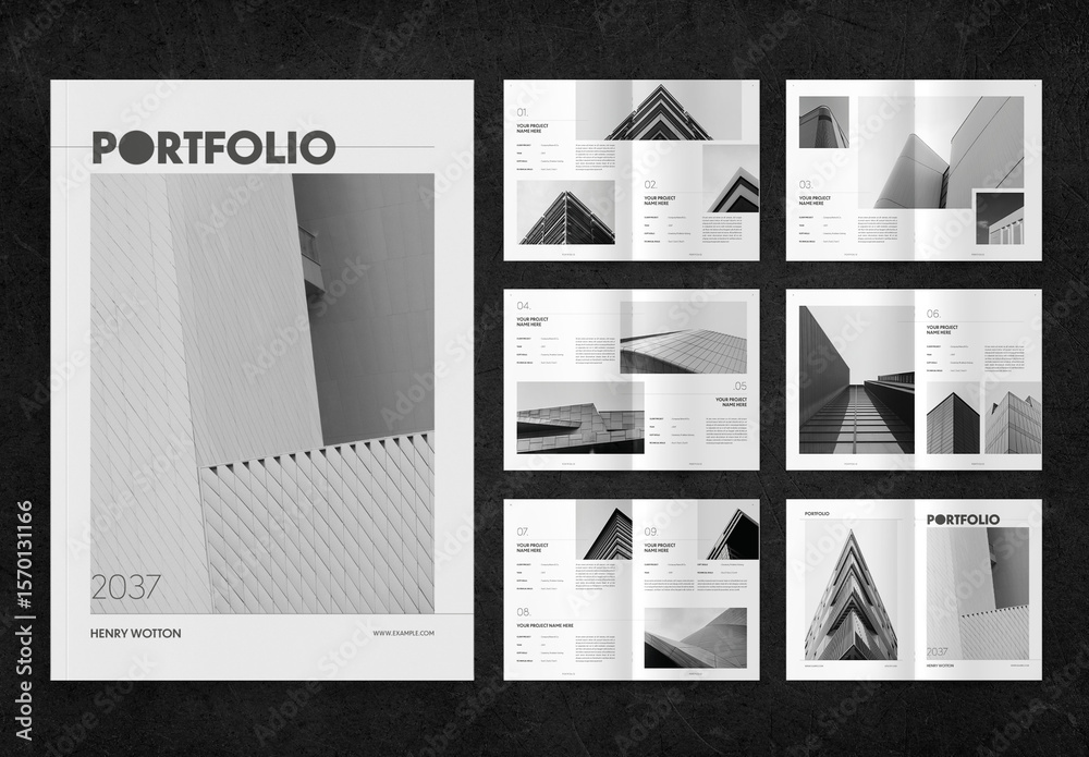 Architecture Portfolio Layout Stock Template | Adobe Stock