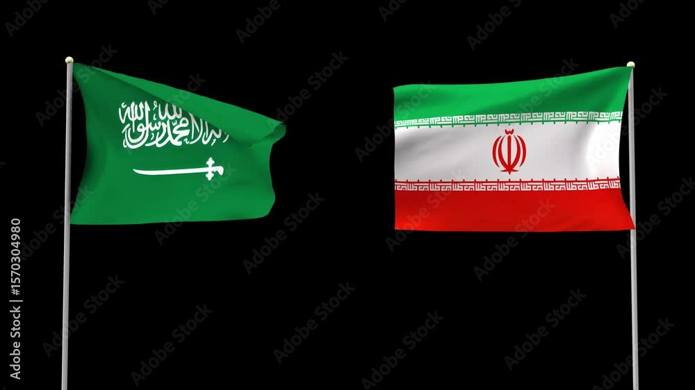 4k political, military conflict or war between Saudi Arabia vs Iran, 3d ...