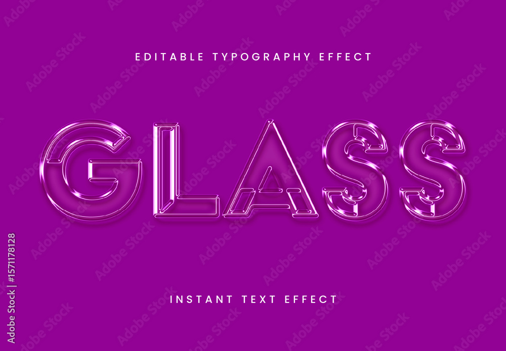 Transparent And White Glass Beveled Font Glossy Reflective Text Effect ...