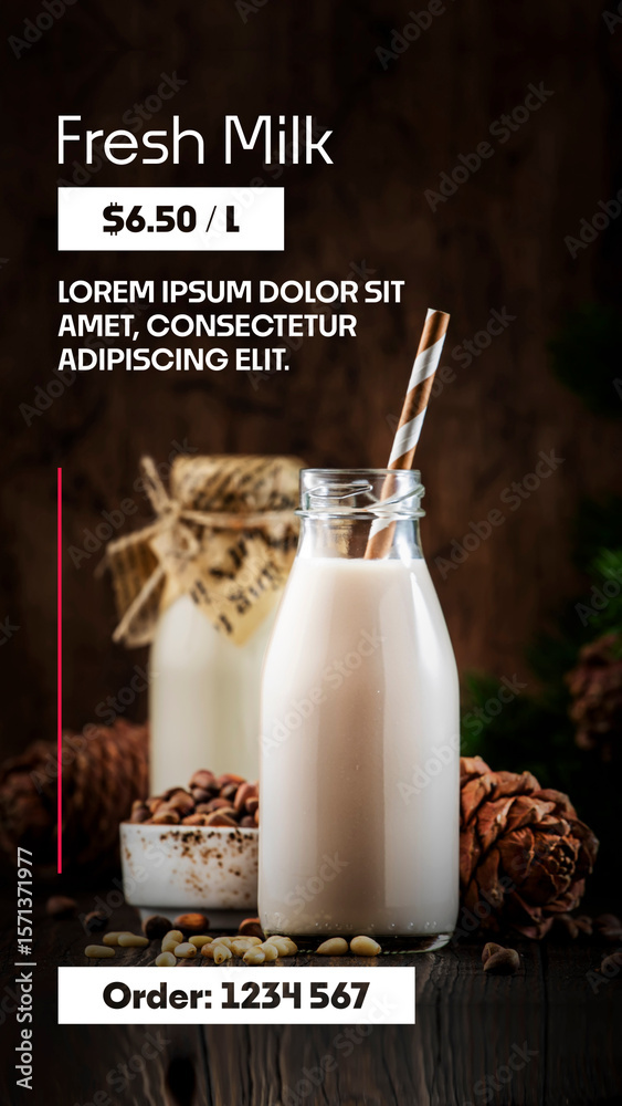 Supermarket Food Product Promo Template Stock Template | Adobe Stock