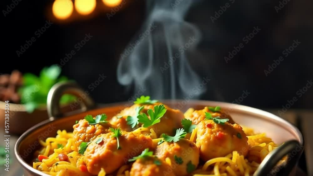 Authentic Chicken Biryani in Copper Pot – Traditional South Asian ...