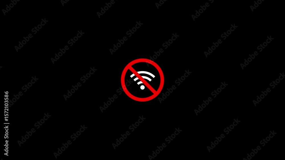No Internet connection no Wi-Fi Connection not available animated icon ...