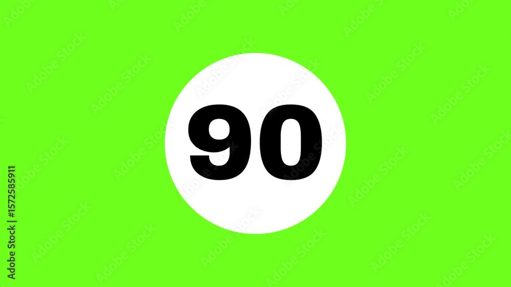 Countdown 100 to zero Animation, Timer icon, Count the Number, Counts ...