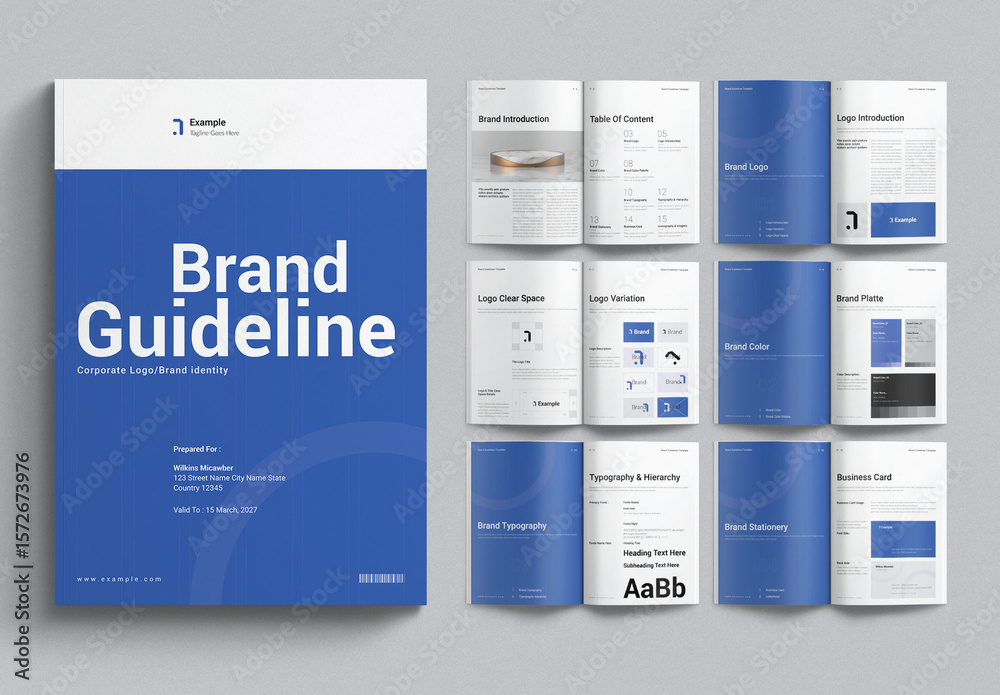 Brand Guidelines Template Design Layout Stock Template | Adobe Stock