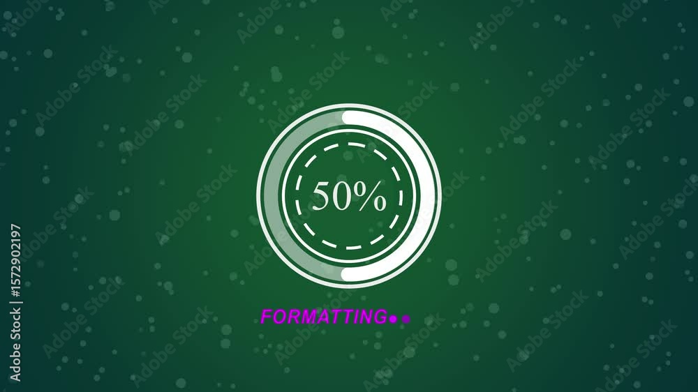 Gear setting system formatting animation. Loading bar formatting bar ...