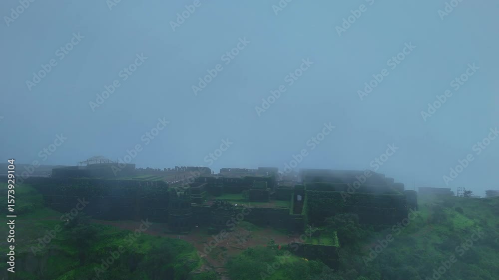 Chhatrapati Shivaji Maharaj’s Raigad Fort – 4K Drone Stock Footage ...