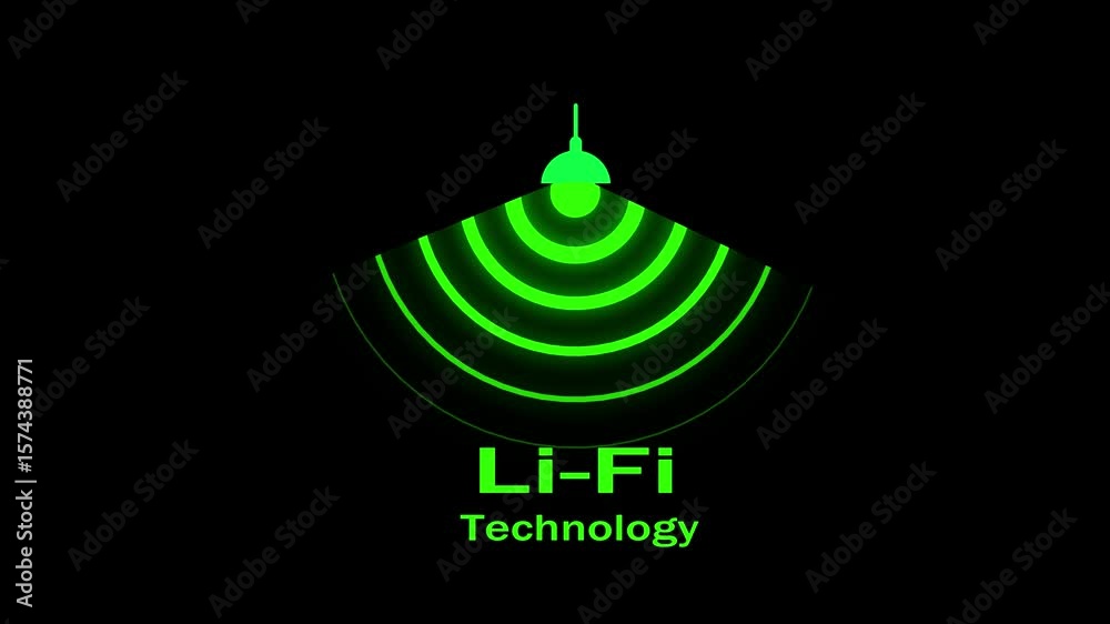 LiFi Technology Animation in 4K, Light Fidelity Wireless Data ...