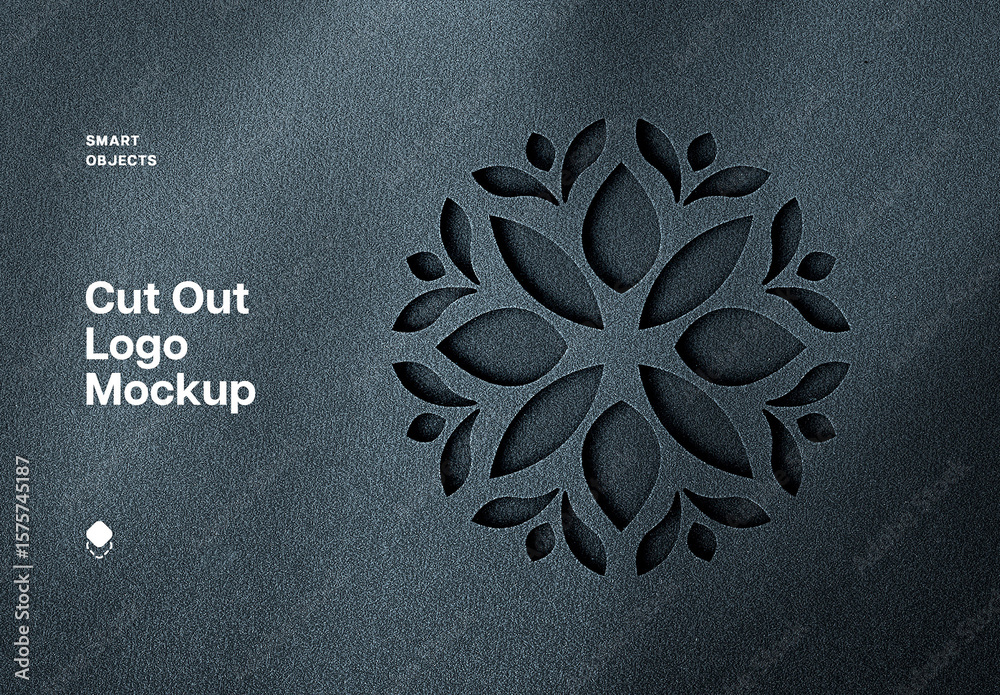 Rough Paper Cut Out Text & Logo Moсkup Stock Template | Adobe Stock