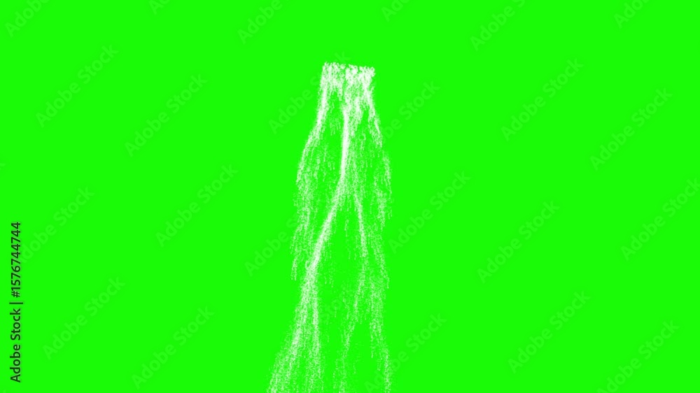 Seamless Waterfall Green Screen Background with Alpha Channel. Chroma ...