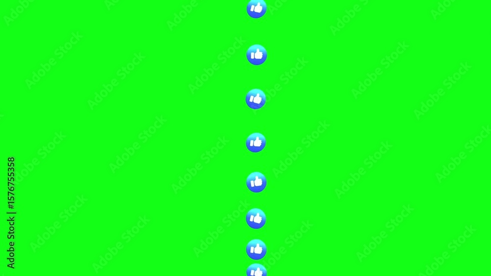 Vídeo do Stock: Chroma Key Live style social media like emoji icon ...