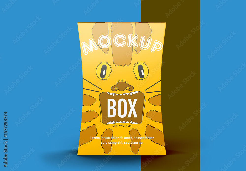 Curved Box Mockup Stock Template | Adobe Stock