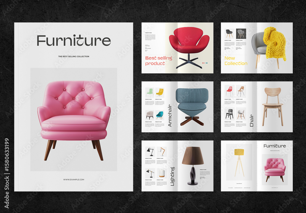 Furniture Catalog Layout Stock Template | Adobe Stock