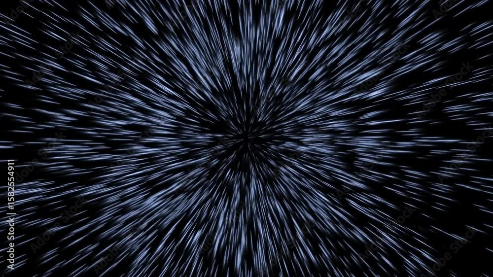 Hyperspace Warp Speed Flight Through Stars – Sci-Fi Space Animation ...