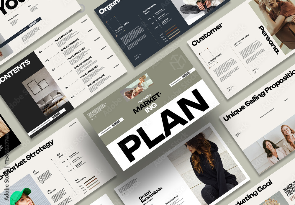 Marketing Plan Presentation Template Stock Template | Adobe Stock