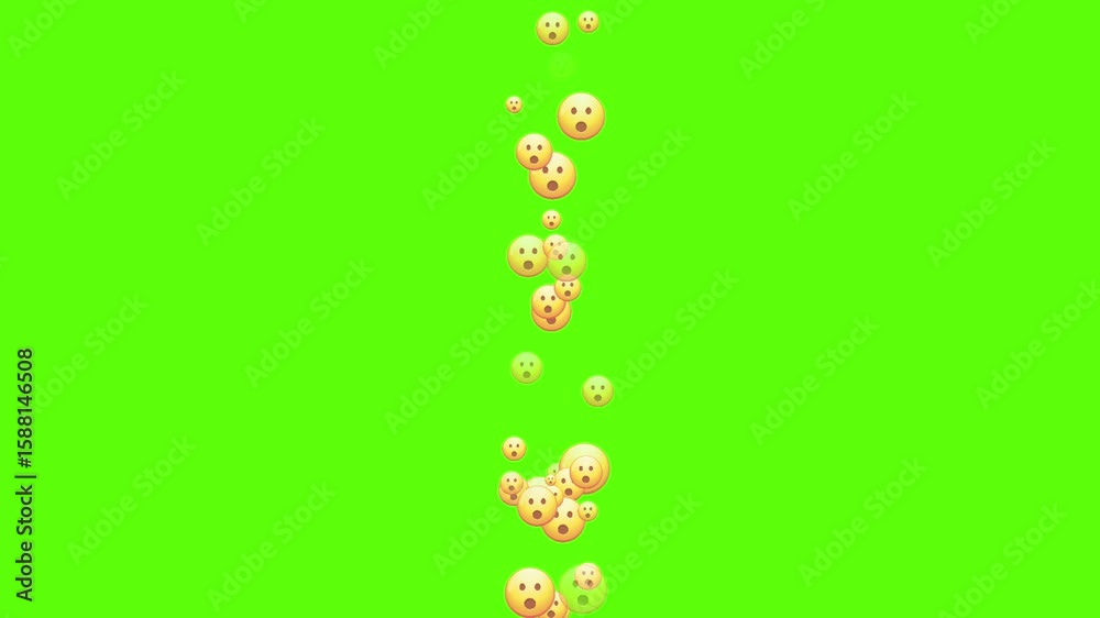 Wow button, react emotion animated on green screen when streaming, A ...
