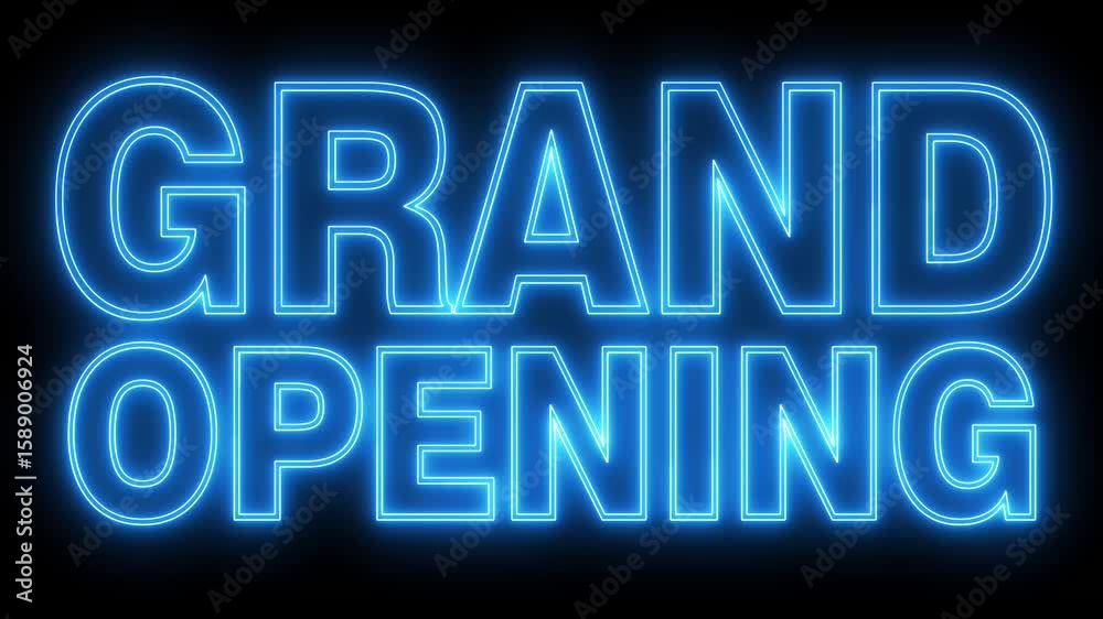 Vidéo Stock Grand Opening neon sign. Neon sign Grand Opening. Grand ...