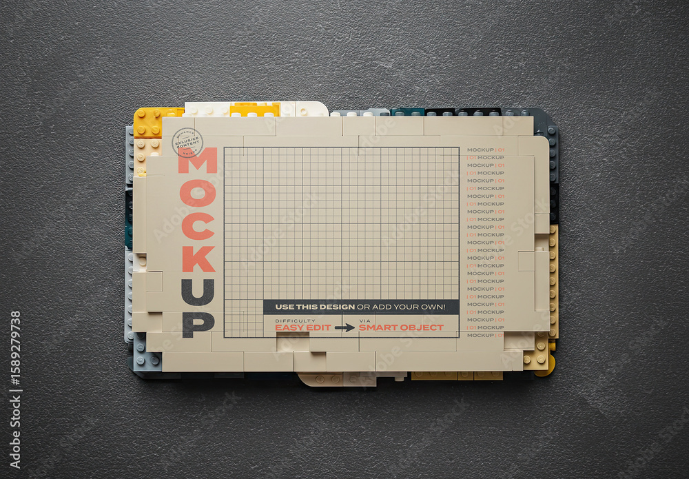 Building Bricks Horizontal Image Mockup Stock Template | Adobe Stock