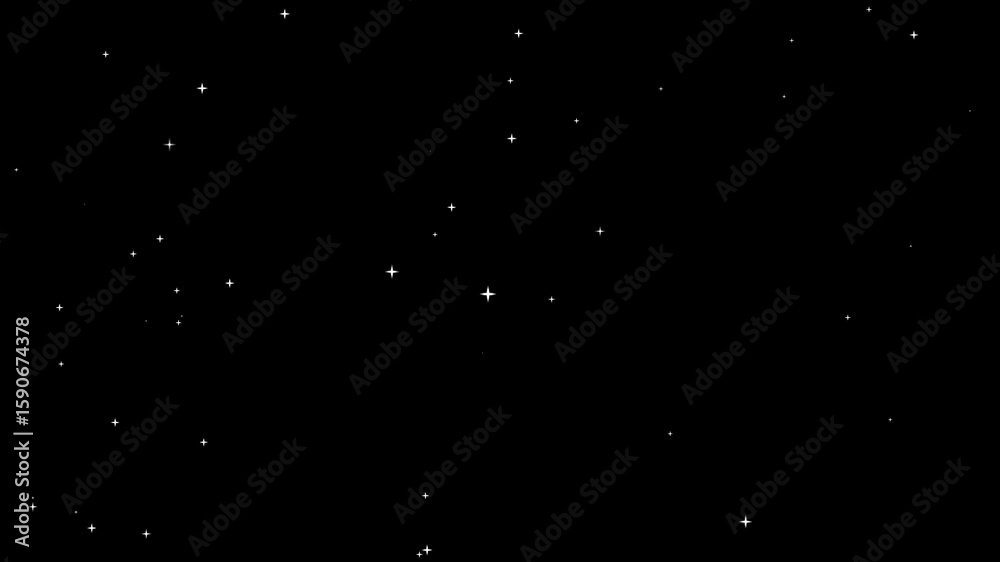 black twinkling night stars overlay background, Shining stars and ...