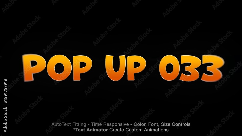 Pop Up Text Overlay (33) Editable Animation, Color & Font | Easy ...