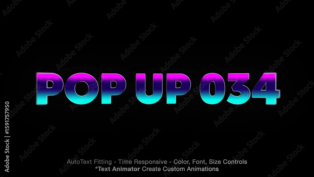Pop Up Text Overlay (34) Editable Animation, Color & Font | Easy ...