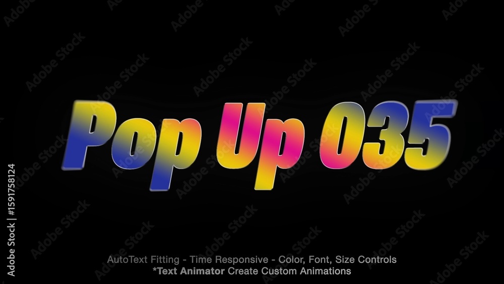 Pop Up Text Overlay (35) Editable Animation, Color & Font | Easy ...