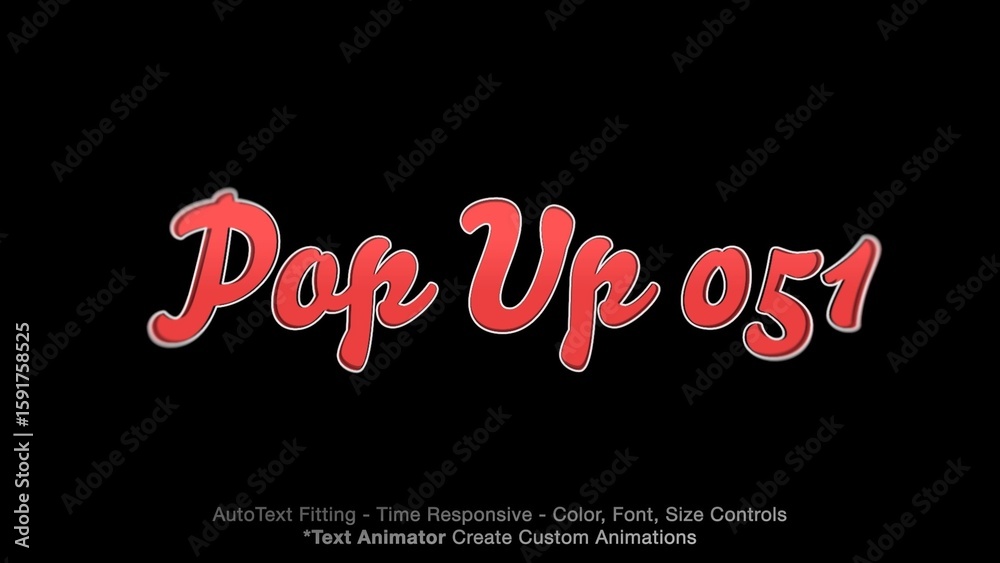 Pop Up Text Overlay (51) Editable Animation, Color & Font | Easy ...