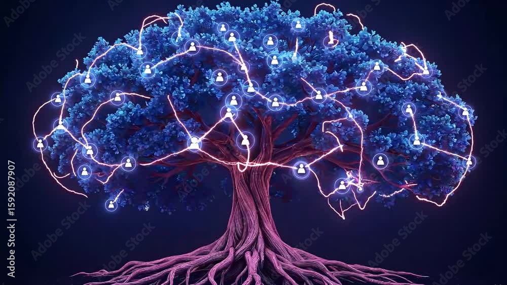 Family tree genealogy network connection concept Stock Video | Adobe Stock