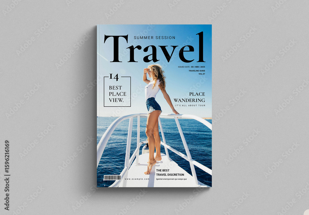Magazine Cover Layout Design Template Stock Template | Adobe Stock