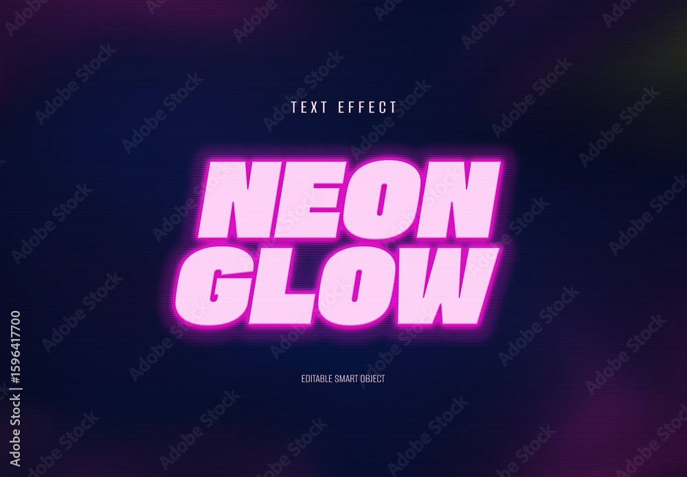 Neon Glow Text Effect Stock Template | Adobe Stock