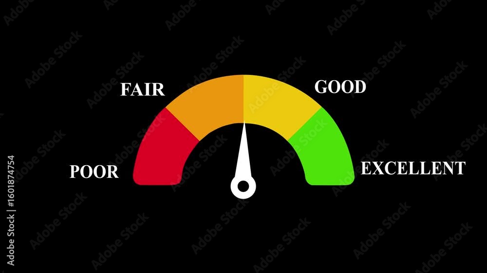 Colorful rating meter scale from bad to good ,Indicating Assessment or ...