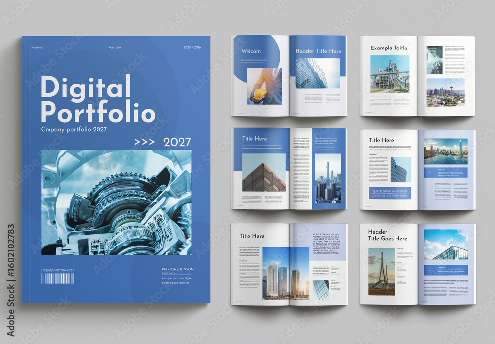 Digital Portfolio Layout Stock Template | Adobe Stock