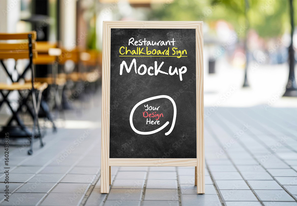 Chalkboard Sign Mockup Design Stock Template | Adobe Stock
