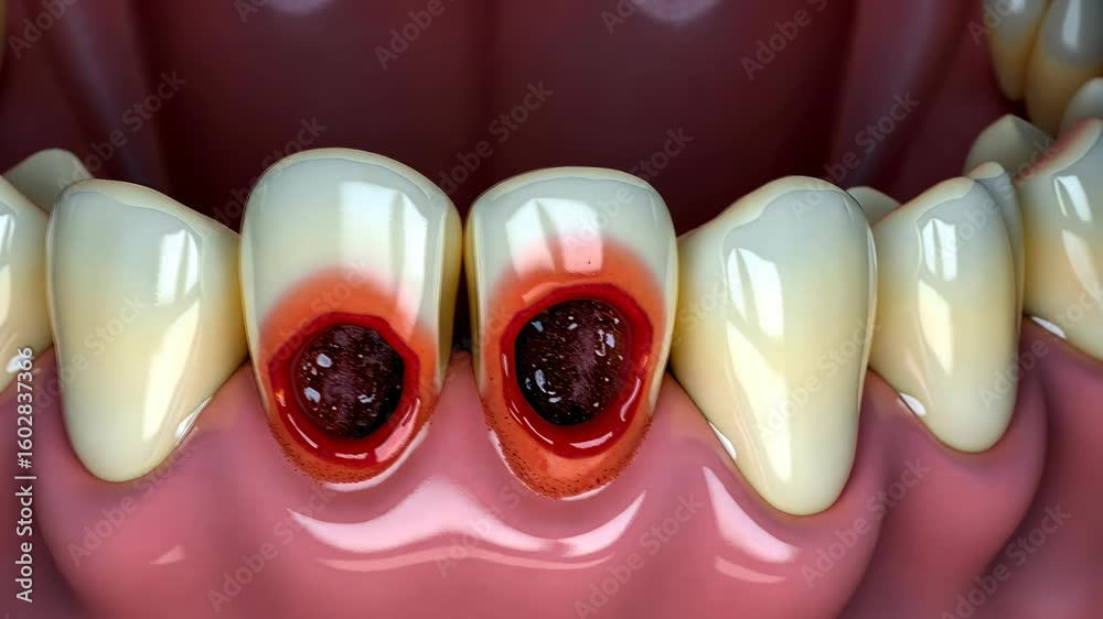 pit and fissure caries, dental decay, enamel breakdown. Tooth ...