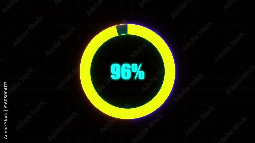 Vidéo Stock 96% Bar Chart Animation percentage diagrams modern ...