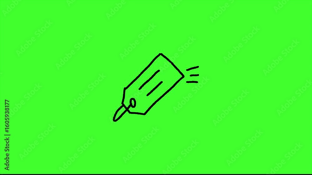 4K motion graphic animation of price tag icon. Frame by frame animation ...